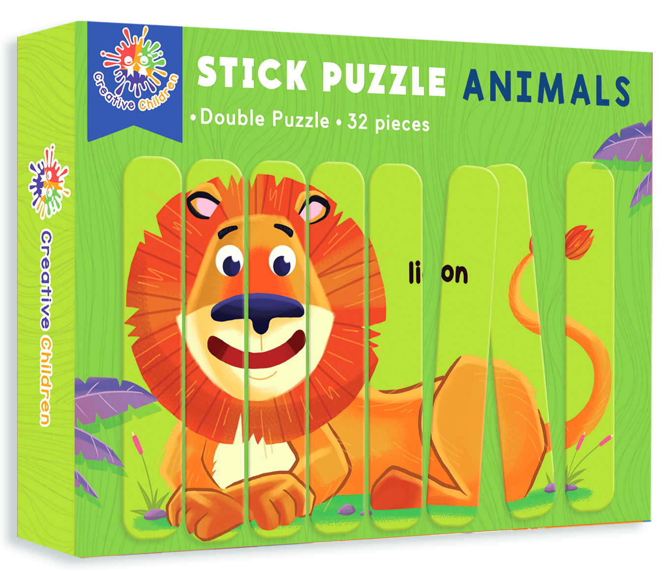 Learning is Fun. CREATIVE CHILDREN STICK PUZZLE-ANIMALS