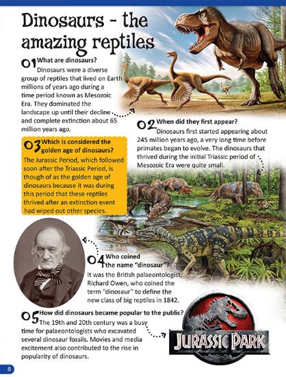 Learning is Fun. 500 QUESTIONS AND ANSWERS-DINOSAURS