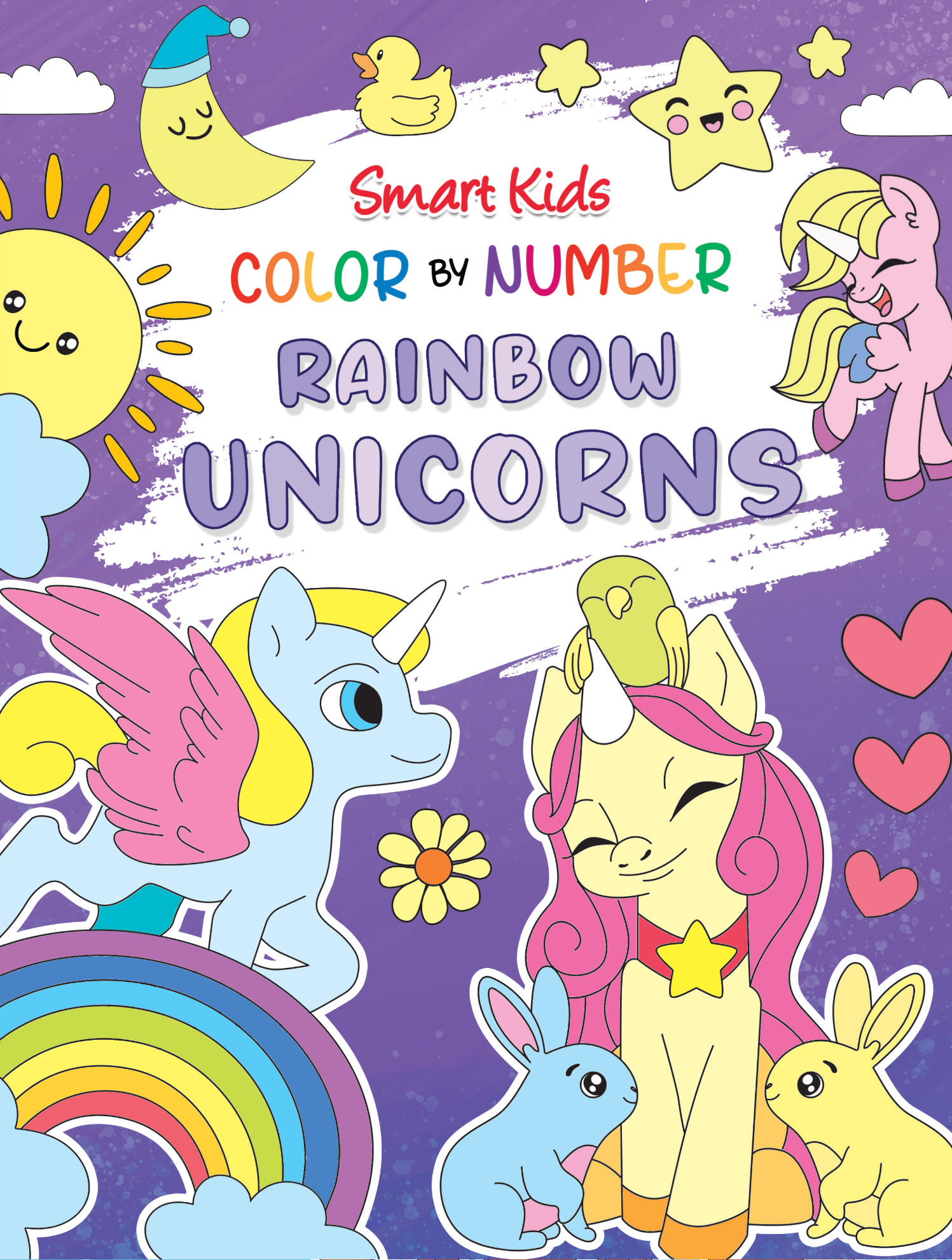Learning is Fun. SMART KIDS COLOR BY NUMBER-RAINBOW UNICORNS