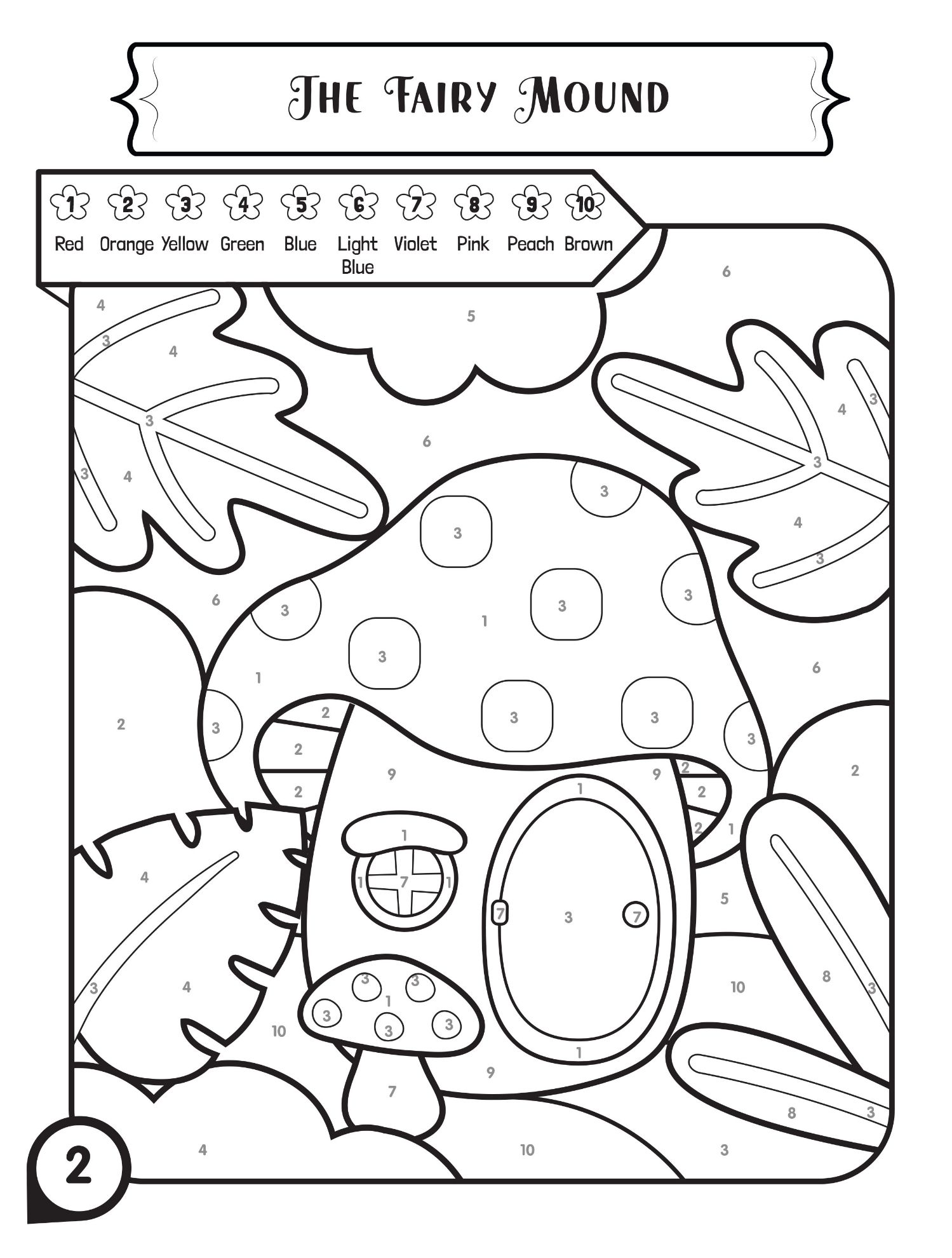 Learning is Fun. SMART KIDS COLOR BY NUMBER-SPARKLY FAIRIES