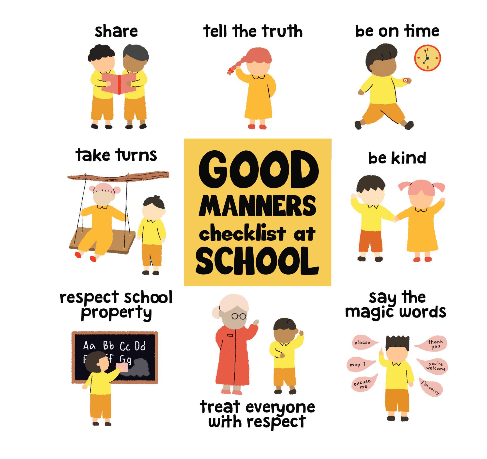 Learning is Fun. SMART BABIES MANNERS-AT SCHOOL
