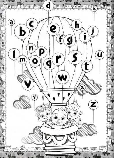 Learning is Fun. COCOMELON DELUXE COLORING BOOK-CUTE AS A RAINBOW