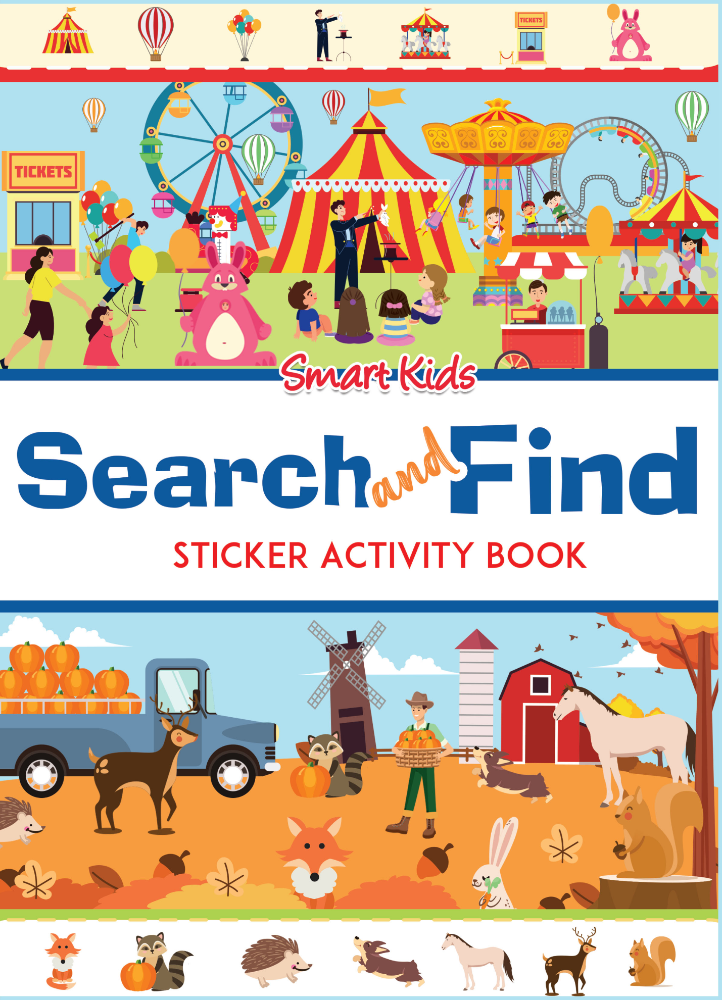 Learning is Fun. SMART KIDS STICKER & ACTIVITY BOOK-SEARCH AND FIND