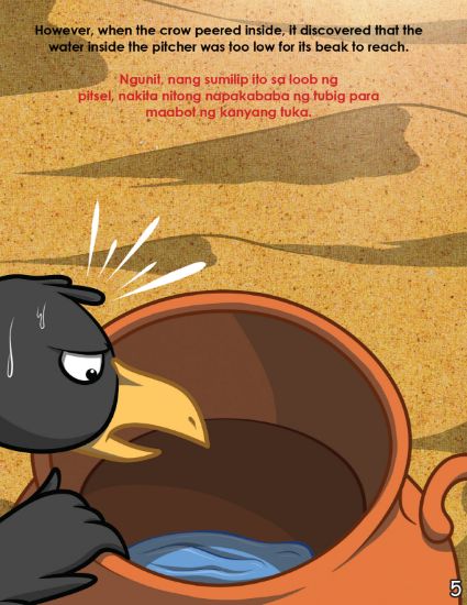 Learning is Fun. BATANG MATALINO AESOP'S FABLE-THE CROW AND THE PITCHER