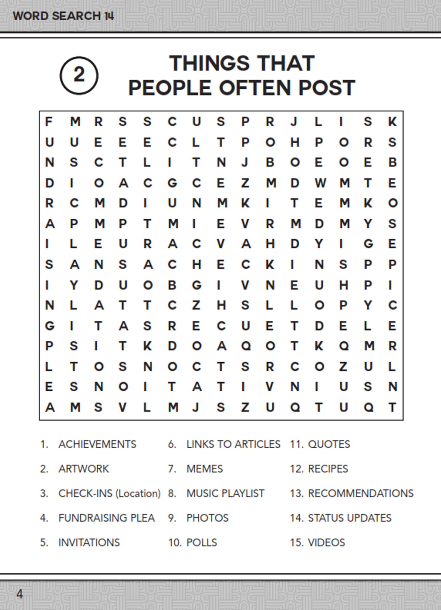 Learning is Fun. WORD SEARCH PUZZLE BOOK 14