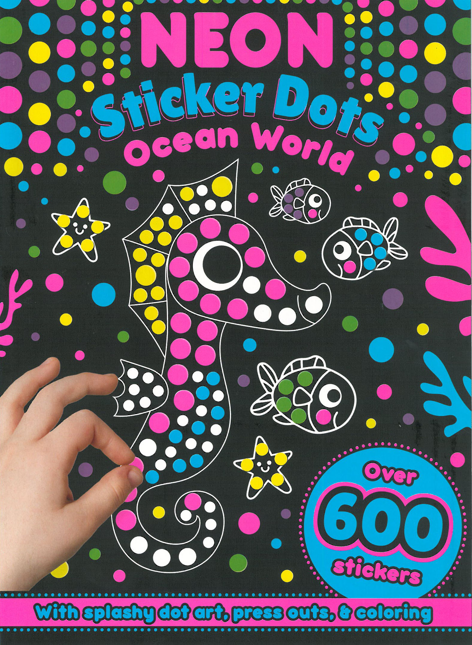Learning is Fun. NEON STICKER DOTS-OCEAN WORLD